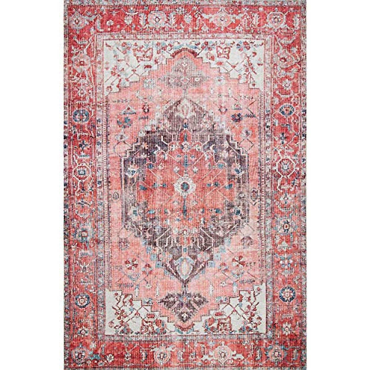 nuLOOM Ada Transitional Area Rug, 5' x 8', Pink Multi