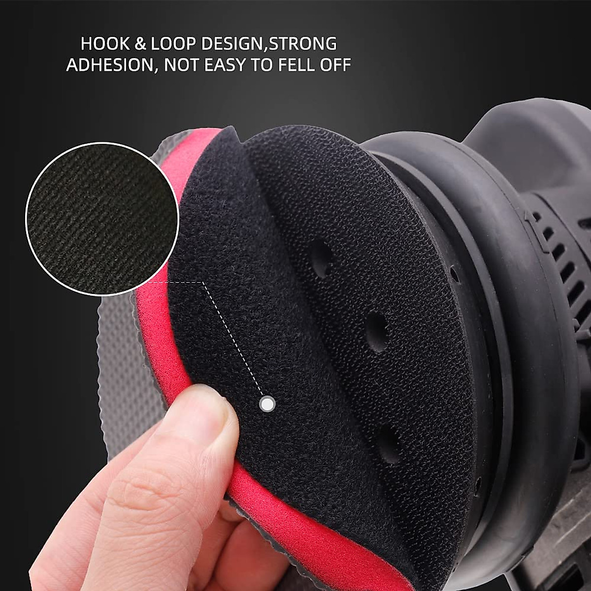 Clay Bar Pad, 5 Inch Mid Grade,1Pc Handle Grip Pad and 1 Pc Clay Bar Applicator, Synthetic Clay Bar Pad for DA Polisher and Rotary Polisher for Car Detailing, Clay Bars Auto Detailing -CHMLP5MA