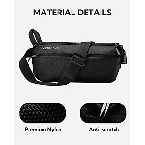 WATERFLY Sling Crossbody Chest Bag: Over Shoulder Small Slim Cross Daypack Lightweight Backpack Front Side Pack Men Women…