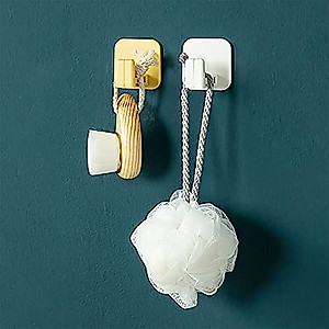 Bsxgse Both Sides Can Be Opened Single Hook to Double Hook Adjustable Hook Picture Hooks No Nails (Yellow, One Size)