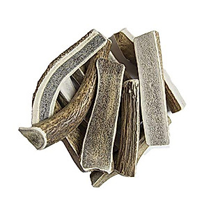hotspot pets Premium Split Elk Antlers for Dogs - 7 Inch Large Antler Dog Chews (2 Pack) Naturally Shed Antler Bone for Large Breed Aggressive Chewers - Made in USA - Promotes Dental Hygiene