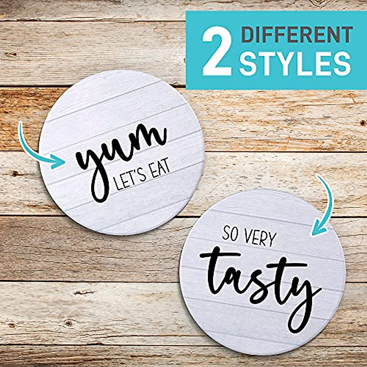 Stylish Trivets for Hot Dishes - Set of 2 - Ceramic Hot Pads for Kitchen Counter - Heat Resistant Mat - Trivets for Kitchen Counter - Farmhouse Style Hot Pot Holder - Trivets for Hot Pots and Pans