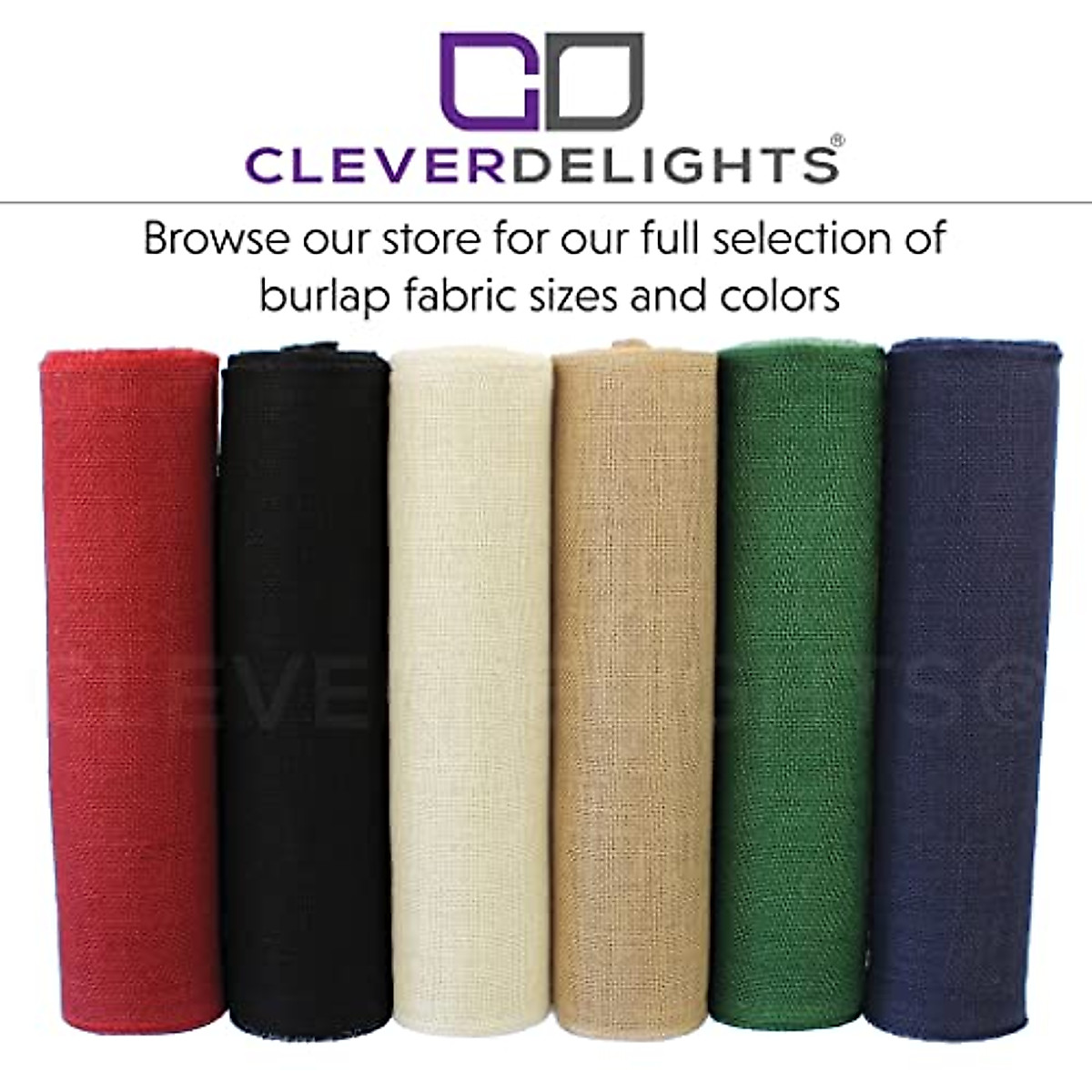 CleverDelights 14" Green Burlap Roll - Finished Edges - 10 Yards - Jute Burlap Fabric
