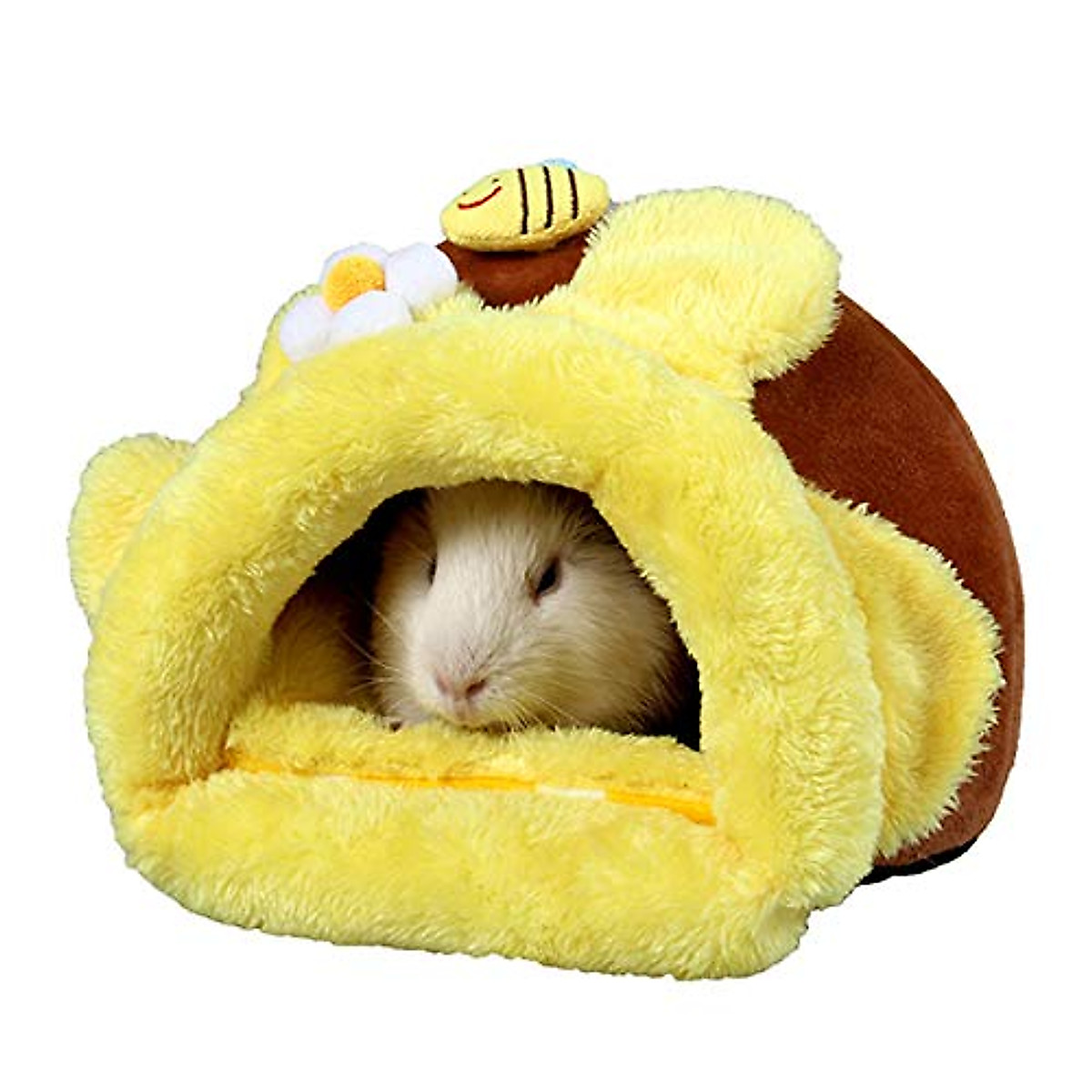 Eurobuy Rabbit Guinea Pig Hamster House Bed Cute Small Animals Pet Fleece Winter Warm Cozy Bed Hedgehog Winter Nest Cage Hamster Accessories