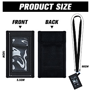 Kosiz 2 Pack Blood Glucose Meter Case with Lanyard Compatible with Dexcom G7 Glucose Monitor Pouch with Viewing Window for Diabetic Accessories Supplies (Black)