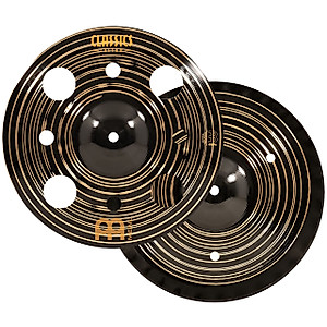 Meinl Cymbals Classics Custom Dark 12" Trash Stack Cymbal for Drum Set, Pair — Made in Germany — B12 Bronze, 2-Year Warranty (CC-12DASTK)