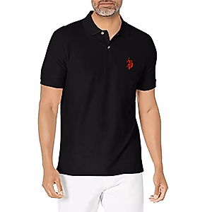 U.S. Polo Assn. Men's Ultimate Pique Polo, Black, L
