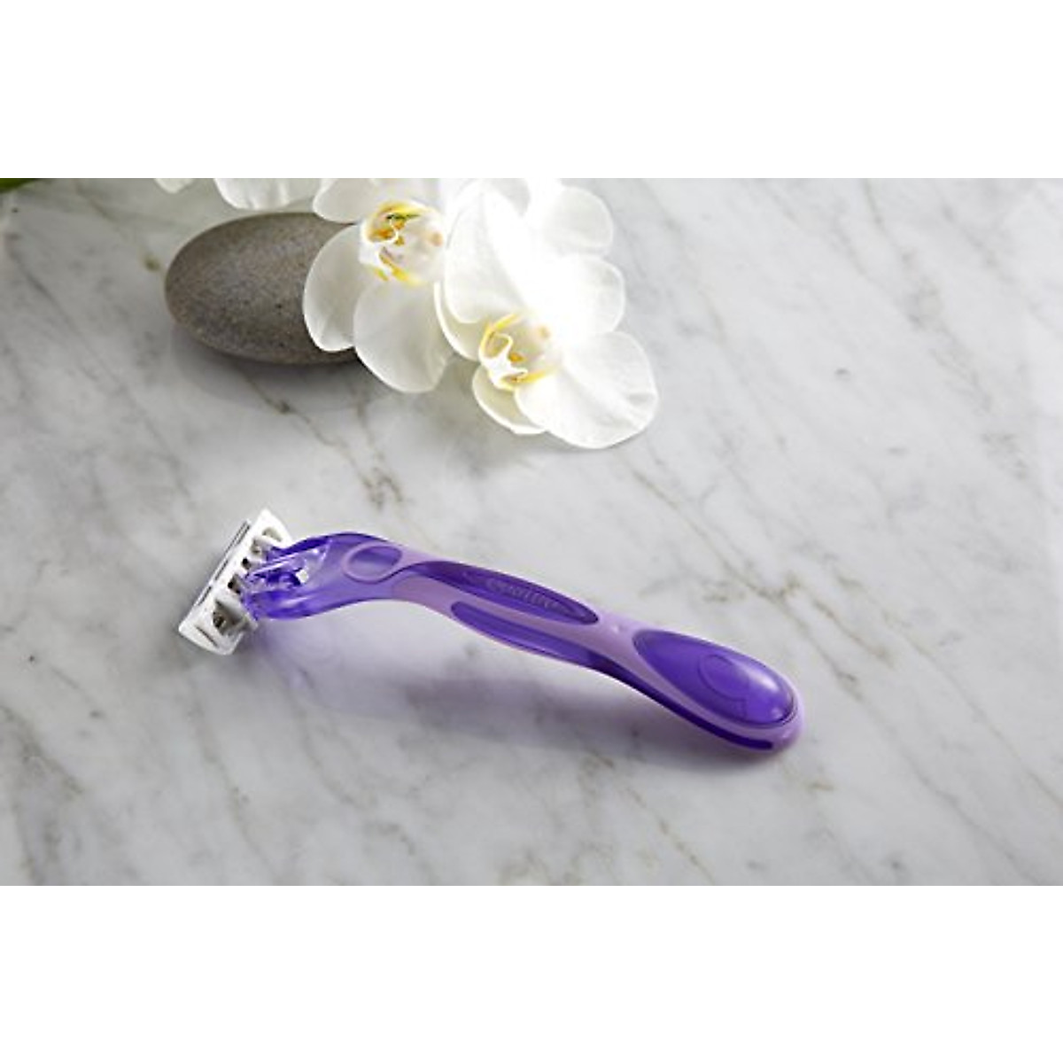Schick Quattro Womens You Exotic Violet Blooms Disposable Razor for Women, 4 Count (Pack of 1)