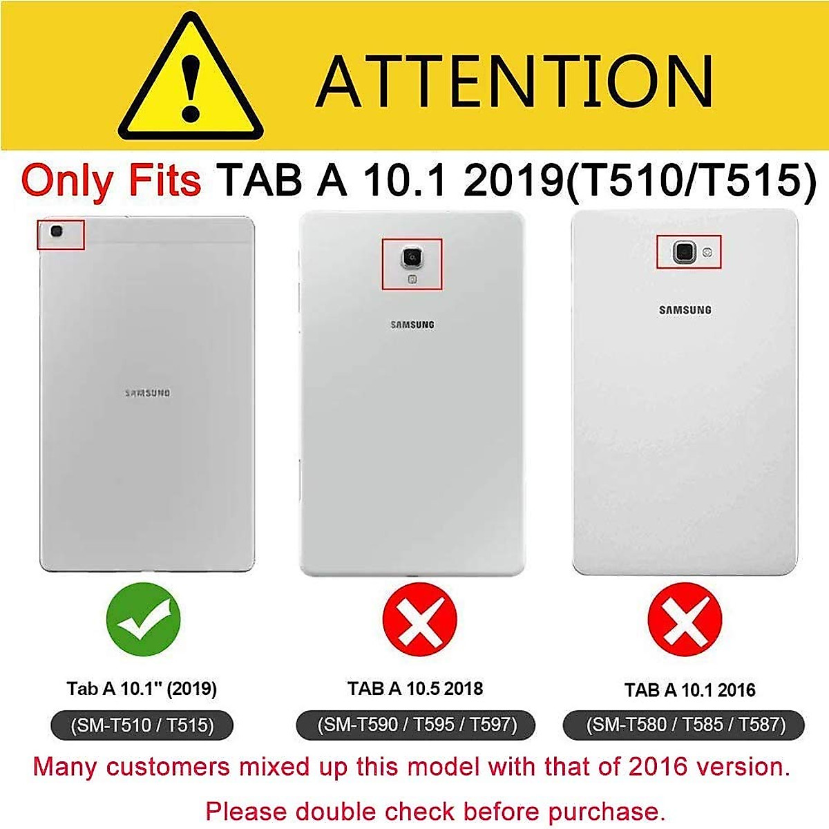 Samsung Galaxy Tab A 10.1 Case 2019 | Herize SM-T510/T515 Shockproof Rugged Protective Case Cover with Built-in Screen Protector, 360 Stand,Hand Strap& Shoulder Strap for Galaxy Tab A 10.1 Inch-Black