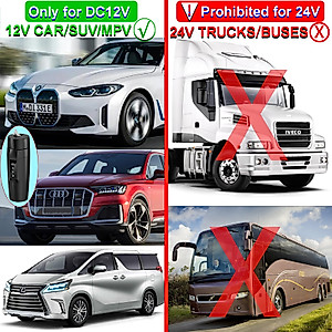 Portable Car Heating Cup, 350 ml Travel Electric Kettle, 304 Stainless Steel Liner Car Heated Mug, 40~100℃ Adjustable, 12V 80W Fast Boiling Bottle, Leak-Proof, Anti-Dry Burn Protection(Black)