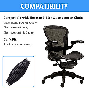 Upgraded Lumbar Support Pad Replacement Compatible with Herman Miller Classic Aeron Chair Size B: Medium