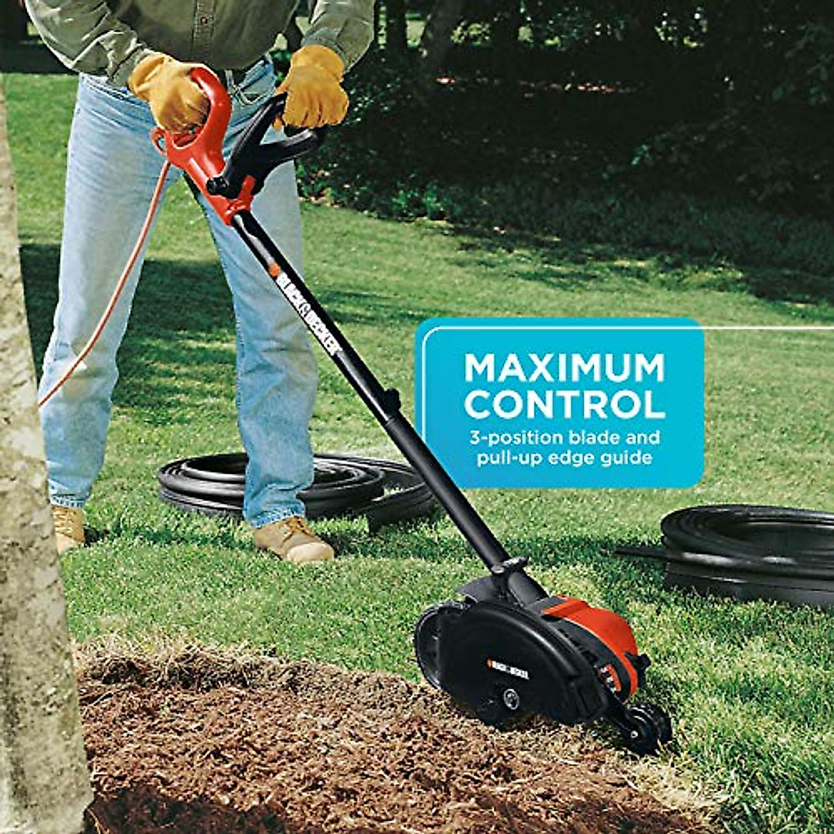 BLACK+DECKER 2-in-1 String Trimmer / Edger and Trencher, 12 -Amp (LE760FF)