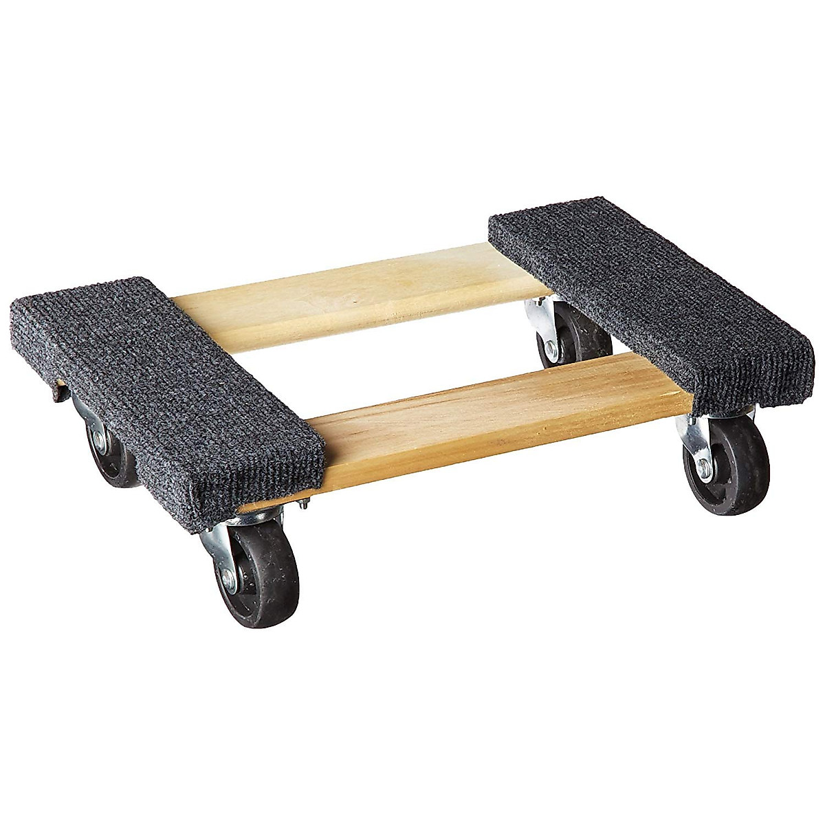 Haul Master 93888 Mover's Dolly 1000 lbs. Weight Capacity, 18" L x 12-1/4" W, 12-14", Grey/Hardwood (Pack of 3)
