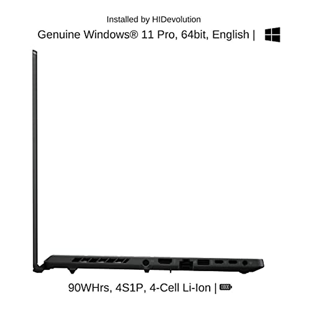 [2022] HIDevolution ASUS ROG Zephyrus G15 GA503RW 15.6" QHD 165Hz, 3.3 GHz AMD Ryzen 9 6900HS, RTX 3070 Ti, 40 GB 4800MHz RAM, 1 TB PCIe SSD, Windows 11 Pro