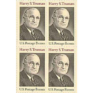 Harry S. Truman Set of 4 x 8 Cent US Postage Stamps NEW Scot 1499