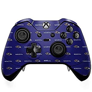 Skinit Decal Gaming Skin Compatible with Xbox One Elite Controller - Officially Licensed NFL Baltimore Ravens Blitz Series Design