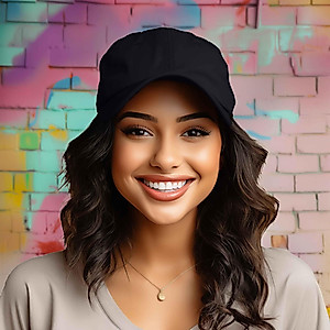 DALIX Baseball Cap Dad Hat Plain Men Women Cotton Adjustable Blank in Black