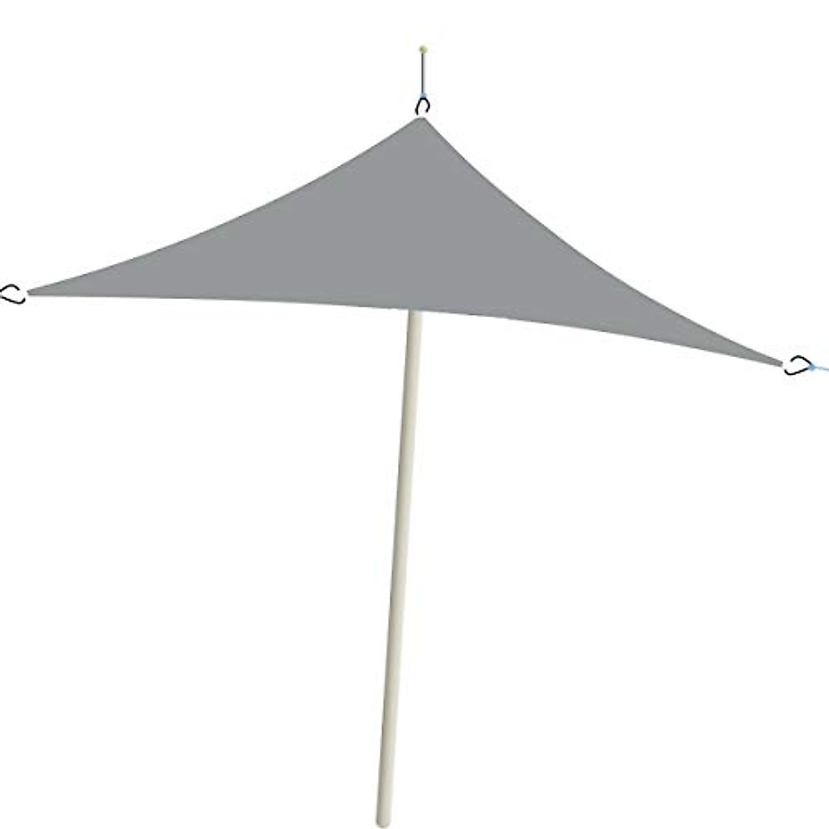 LKXHarleya 6.5ft x 6.5ft x 6.5ft Sun Shade Sail Triangle Canopy, Waterproof UV Block for Patio Garden Outdoor Facility and Activities(Grey)