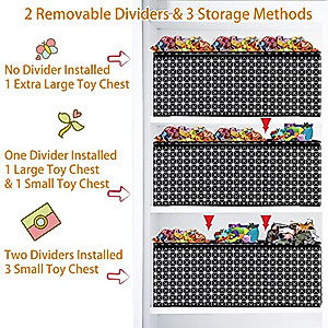 HomeMarvel Large Toy Box, Kids Toy Box with Flip-top Lid, Foldable Toy Box Chest Storage Bin for Boys,Girl, Playroom, Bedroom, Nursery, Closet, 40.6 x14.2 x16.5inch