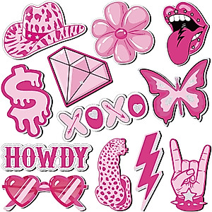 Pink Preppy Refrigerator Magnets Women Fridge Magnets Cute Magnets for Fridge Boho Locker Decorations for Girls Leopard Decorative Magnets Magnetic Fridge Decor for Kitchen Office (Stylish Style)
