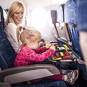 FBve Toddler Busy Board, Montessori Basic Skills Activity Board for Fine Motor Skills & Learn to Dress - Educational Learning Toys for Toddlers - Sensory Toy for Airplane or Car Travel