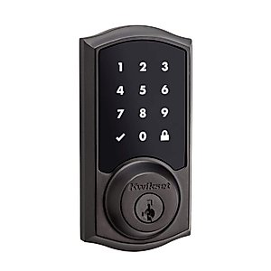 Kwikset 99160-021 SmartCode 916 Traditional Smart Lock Touchscreen Electronic Deadbolt Front Door Lock with SmartKey Security and Z-Wave Plus in Venetian Bronze