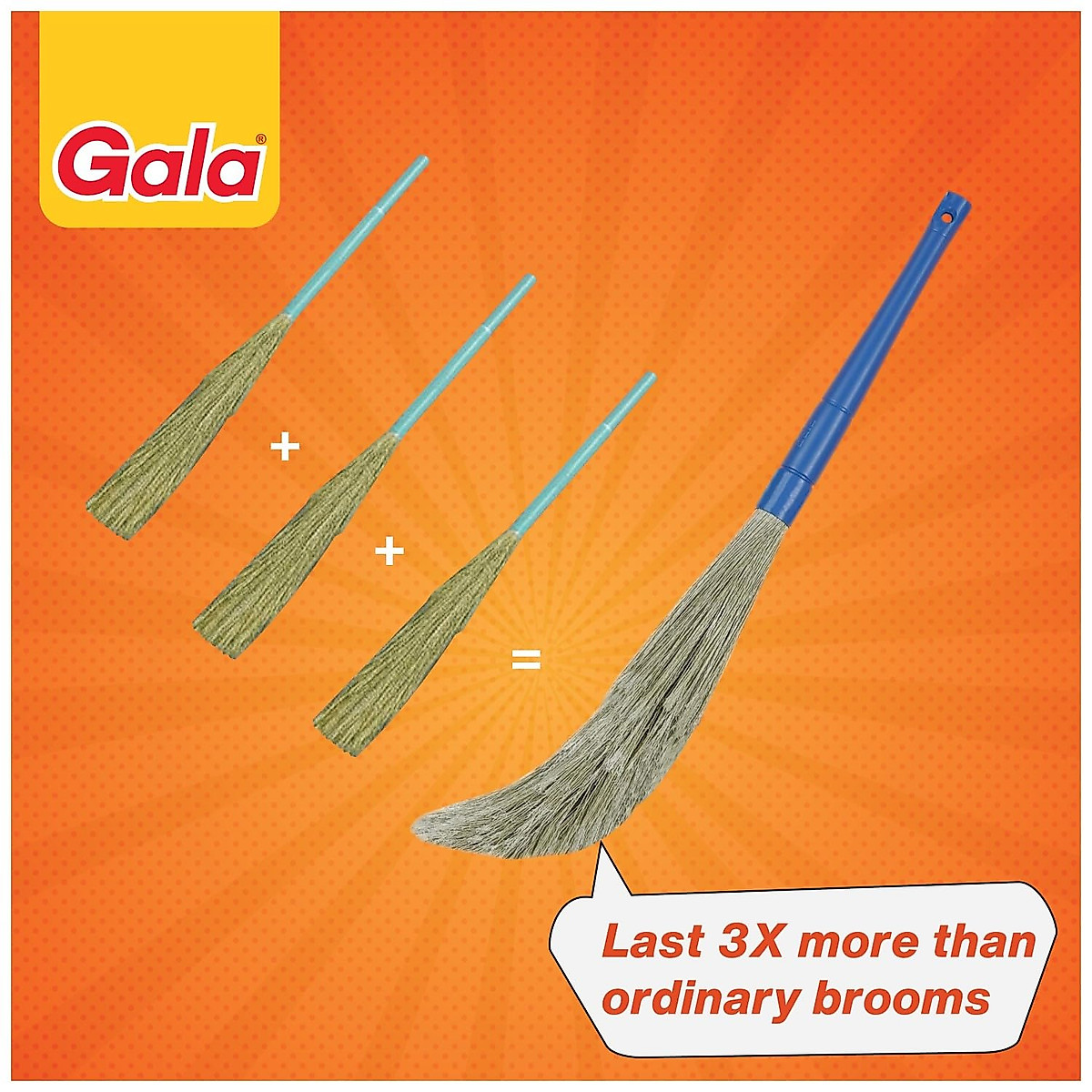 Gala No Dust Broom For Floor Cleaning, broom stick for home floor cleaning, Jhadu for home cleaning, Made of washable Fibers (Pack of 1)