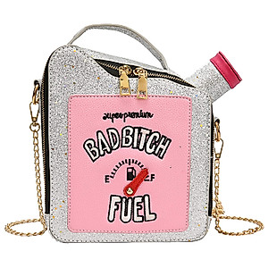 KUANG! Women Fashion Sequin Crossbody Bag Fun Gasoline Handbag Shoulder Bag for Women Messenger Tote Bags