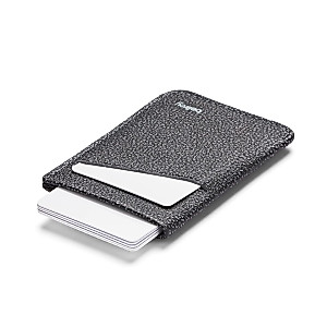 Bellroy Card Sleeve (Premium Leather Card Holder or Minimalist Wallet, Holds 2-8 Cards or Business Cards, Folded Note Storage) - Stellar Black