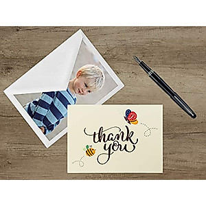 Spark Ink 36 Thank You Cards with Envelopes Bulk, Thank You Notes, Blank Cards and Envelopes, for Wedding, Gift Cards, Christmas, Graduation, Bridal & Baby Shower, Funeral - 4x6 Bulk Stationary Set