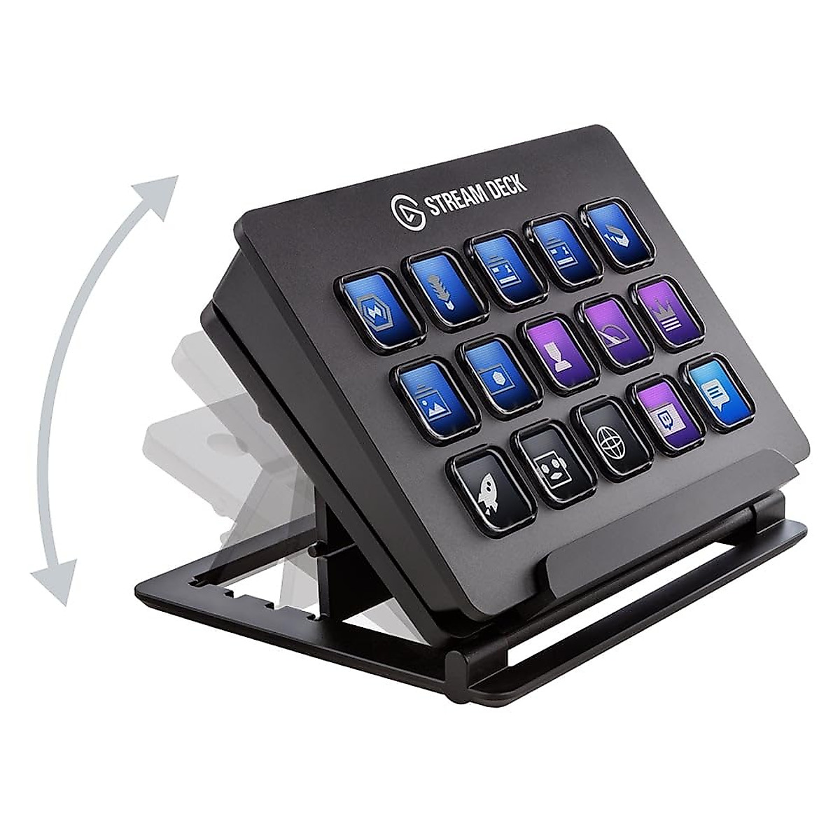 Elgato Stream Deck Classic - Live Production Controller With 15 Customizable LCD Keys And Adjustable Stand, Trigger Actions In OBS Studio, Streamlabs, Twitch, Youtube And More, PC/Mac