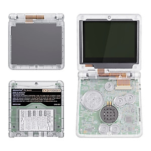 IPS Ready Upgraded eXtremeRate Glow in Dark - Green Custom Replacement Housing Shell for Gameboy Advance SP GBA SP – Compatible with Both IPS & Standard LCD – Console & Screen NOT Included