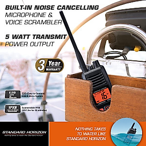 Standard Horizon HX400 W/SBR-29LI, Handheld VHF Marine Radio
