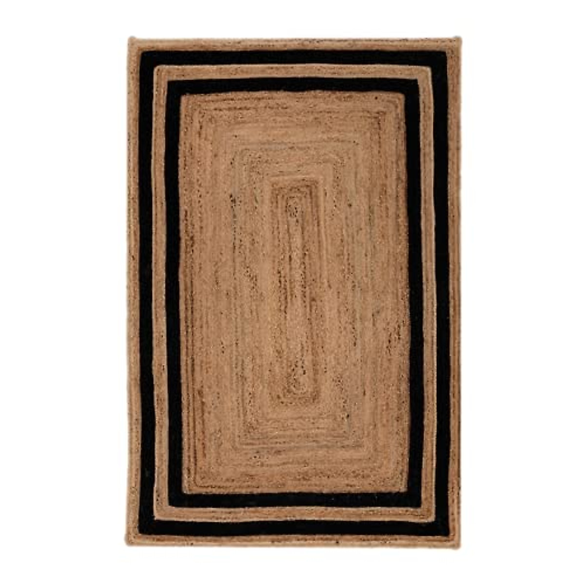 Floor Rugs Handmade Eco Jute Rug Rectangle Rug Indian Handwoven Jute Rug Ribbed Rugs Square Indian Braided by The Rug CAFÉ (4 x 6 Ft. Area Rugs)