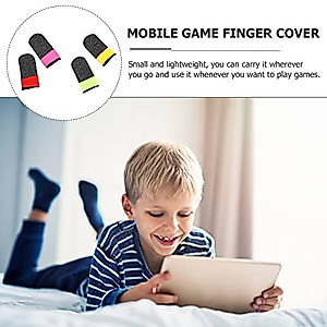 PartyKindom 4pairs Game Finger cot Game Finger Stabilizer Anti- Slip Finger Sleeve Game Finger Controller Glove Finger Covers Game Finger Protector Thumb Sleeve Cell Phone Fiber Gloves