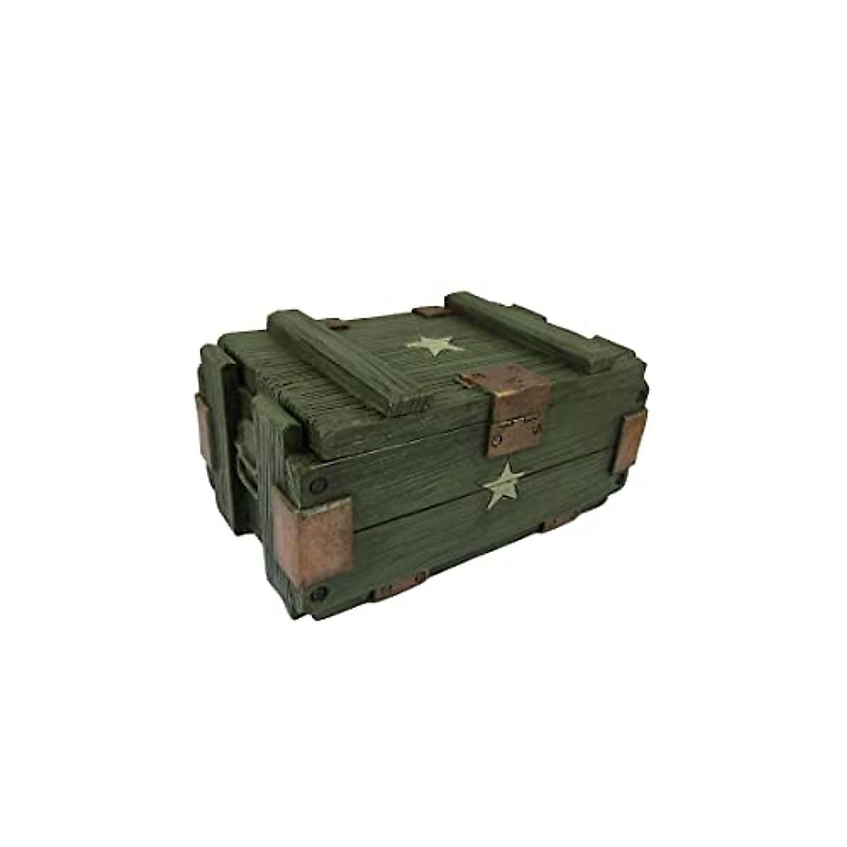 DWK Military Ammo Crate Trinket Box l Small Army Keepsake Chest 6" inches