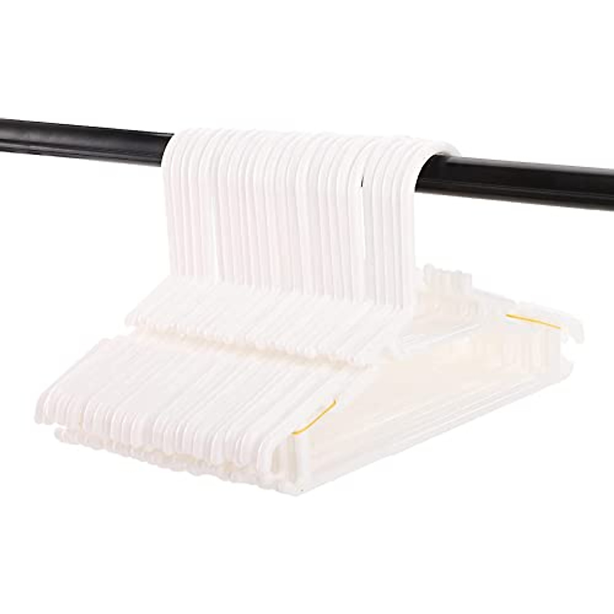 Tosnail 60 Pack White Plastic Children's Hangers - Value Pack for Laundry and Closet