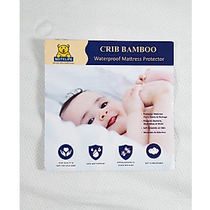 Brite Life Baby Safety Crib Tent - Premium Pop up Set up - Waterproof Mattress Crib Cover - Nursery Mosquito Net - See Through Mesh Crib Net - Protect from Insects & Pet - (51x27x55 inches)