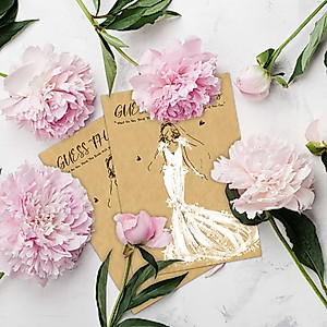 Bridal Shower Games - Set of 25 Cards Guess the Dress Wedding Shower Game Bridal Shower Party Supplies Wedding Party Favors