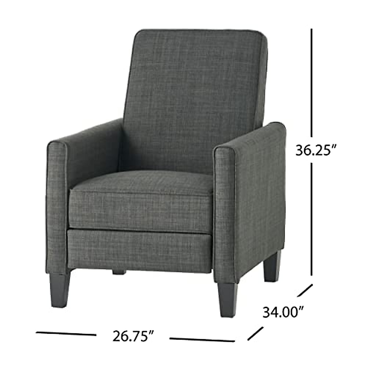 Great Deal Furniture Lucas Grey Recliner Club Chair