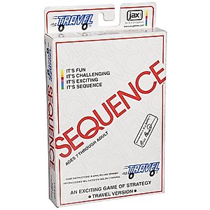 Jax Travel SEQUENCE - The Exciting Strategy Game in a Compact Travel Case! , White