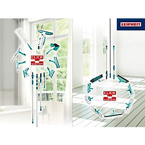Leifheit Classic Foam Broom for Click System Handles, width 34 cm, Useful for Allergy Suffers as Dust is not Whirled Up, No Dust Cloud