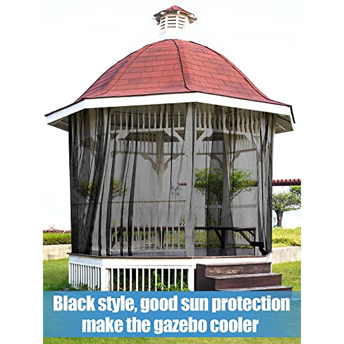 2 Pcs Garden Net Barrier - 10 x 13 ft for Each Bird Garden Screen Mesh Netting, Heavy Duty Garden Mesh for Terraces Balconies Patios Protecting Your Skin Plants Vetegables DIY (Black)