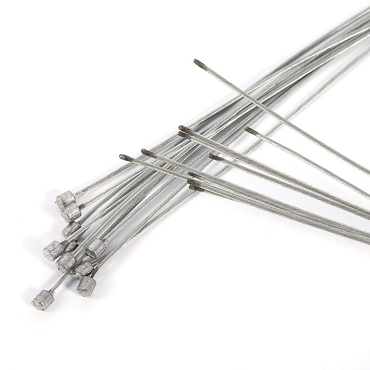 Bike Derailleur Cable, 10pcs Road Shift Cable, Inner Shift Cable, Galvanized Steel Gear Shifter Cable Universal for Common Bikes Mountain Bikes Road Bikes