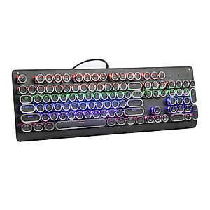 E-YOOSO K600 Mechanical Gaming Keyboard 104 Keys LED Backlit Keyboard Crystal Keycap (Blue Switch)