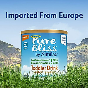 Pure Bliss by Similac Toddler Drink with Probiotics, Starts With Fresh Milk From Grass-Fed Cows, Non-gmo Toddler Formula, 24.7 Oz (Pack of 6)