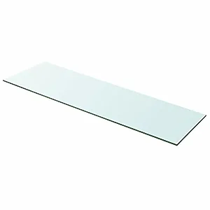 Queen.Y Glass Shelf, Tempered Glass Panel - 39.4 L x 11.8 W x 3/10 Inch - Load Capacity 33 Lbs, Clear