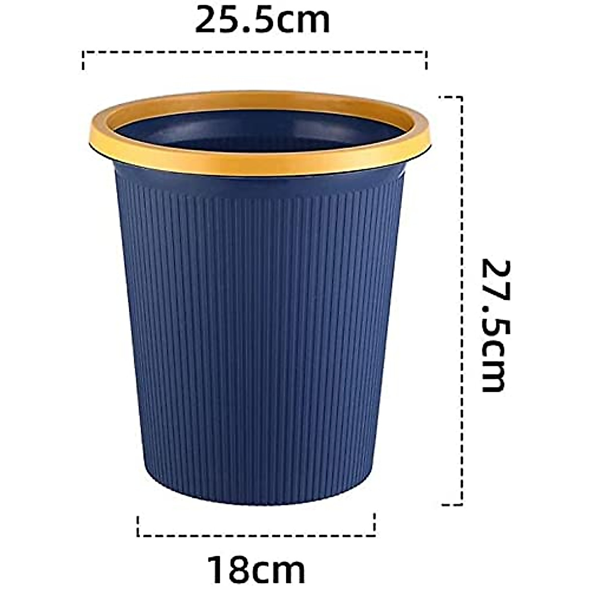 Garbage Container Trash Can Garbage Bin Bedroom Bin Rubbish Basket for Home Office Kitchen Bath Garbage Can/Blue/s (Color : Blue, Size : Small)