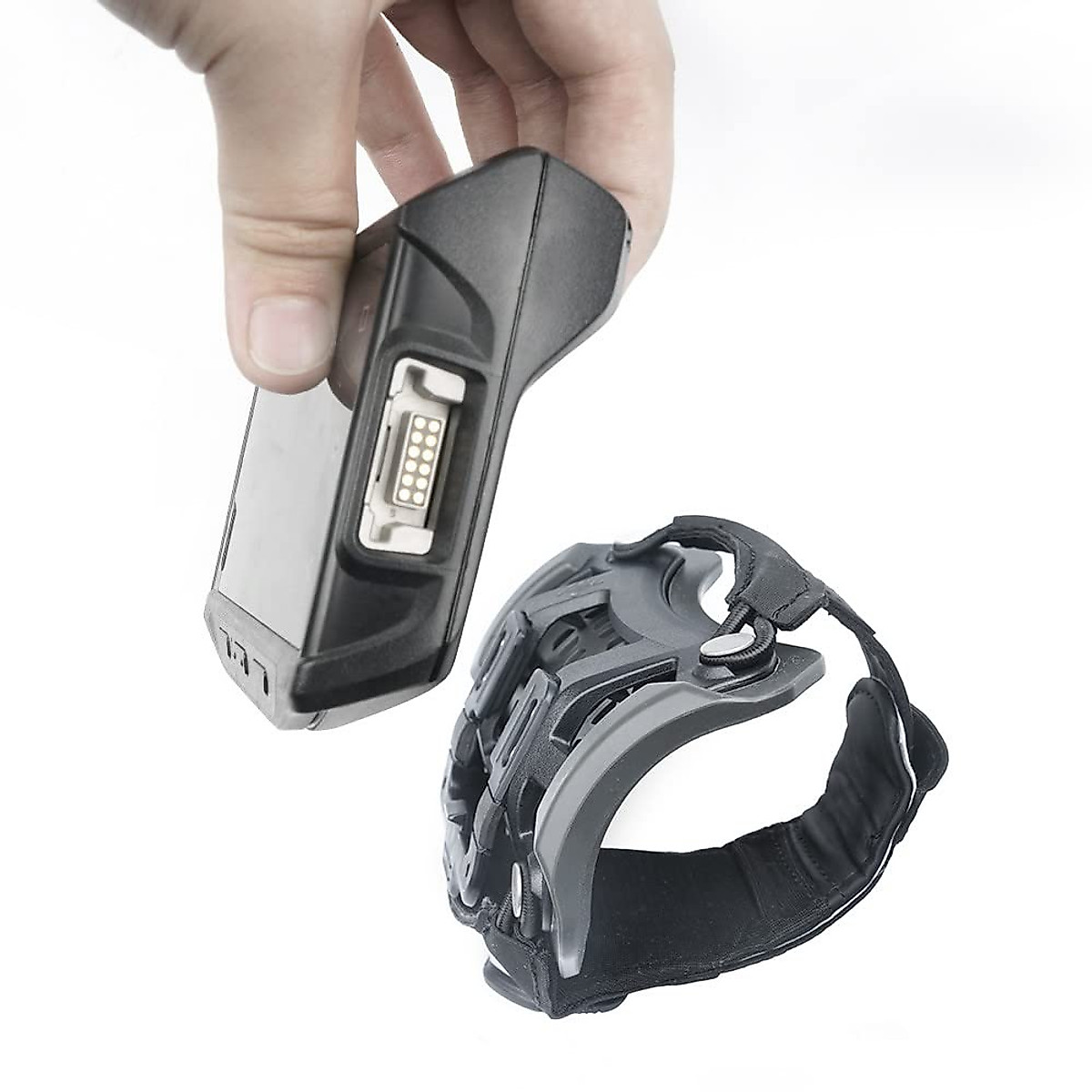 Wristband PDA Holder, Wrist Mount Strap for Zebra WT6000 WT60B0 Handheld Computer Scanner, Great for Baggage Handlers,Postal Carriers,Retail Workers, Warehouse Employees (Black) SG-NGWT-WRMTS-01