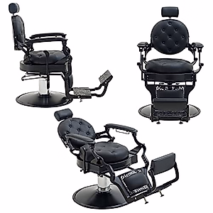 Nazalus Barber Chair Hair Salon Chair,Heavy Duty 700 LBS, for Hair Stylist Barber Beauty Tattoo Massage (Barber Chair)